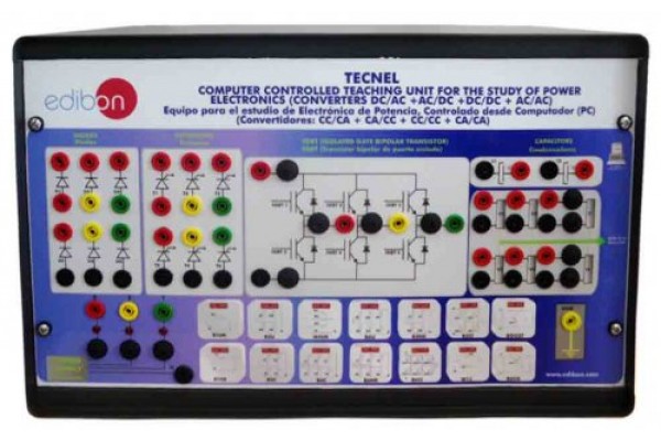 Bancada Didática para o Estudo de Eletrônica de Potência Controlado por Computador Edibon TECNEL